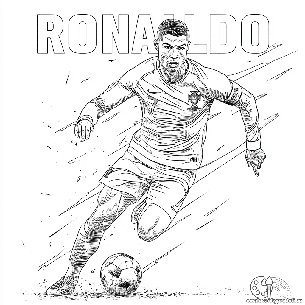Cristiano Ronaldo footballer - Colouring book for children