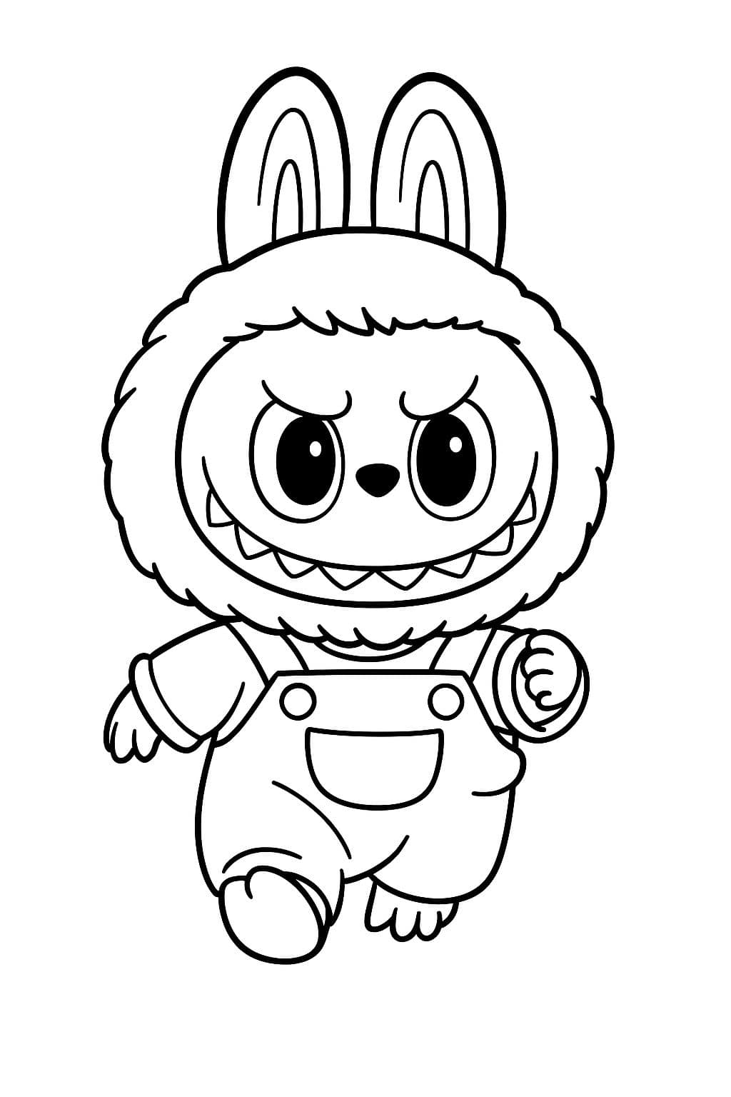 Labubu teče - Barvna knjiga za otroke