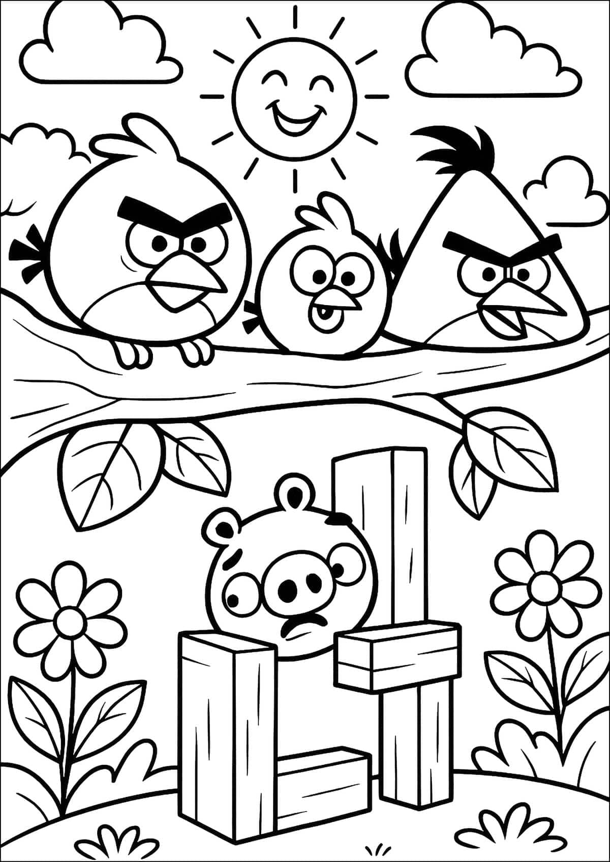 Angry Birds - Colouring book for children